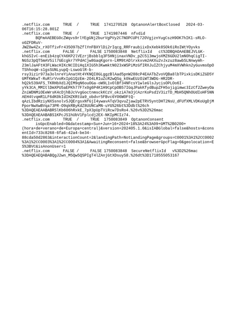 Netflix Cookies | PDF