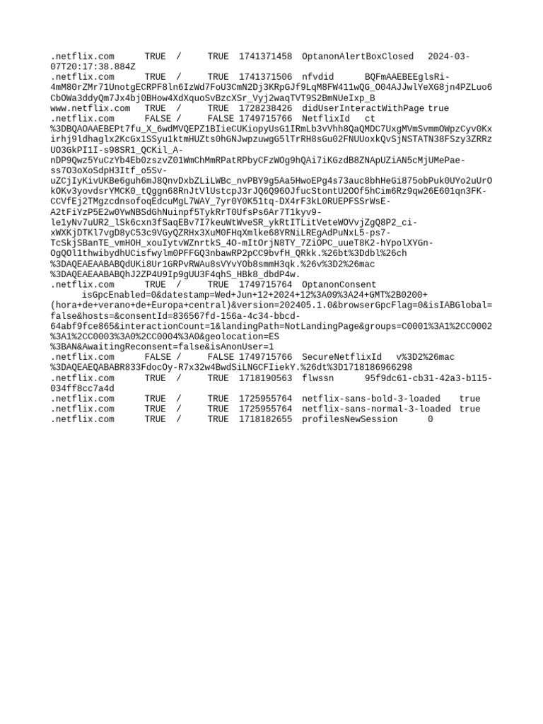 Netflix Cookies | PDF