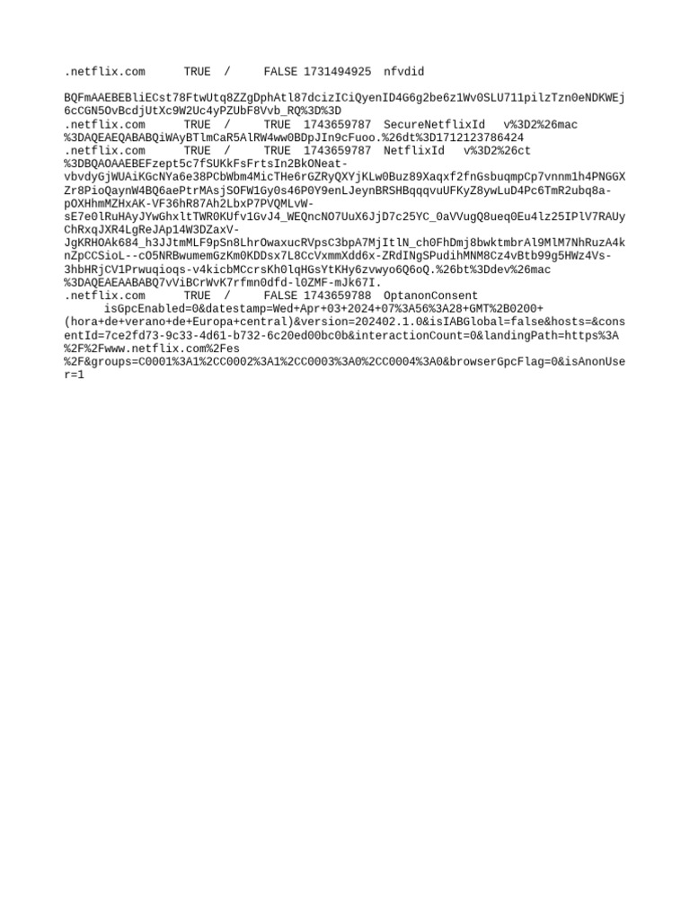 Netflix Cookies | PDF