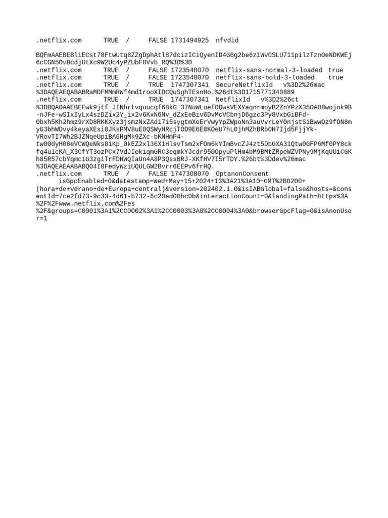 Netflix Cookies | PDF