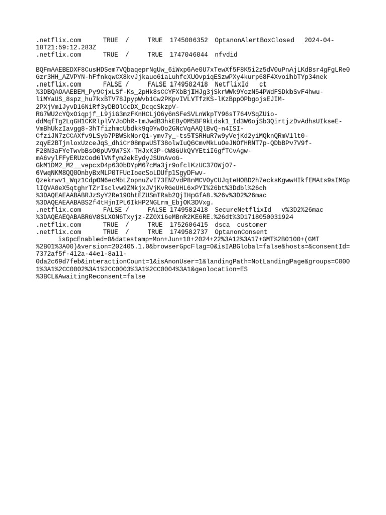 Netflix Cookies | PDF