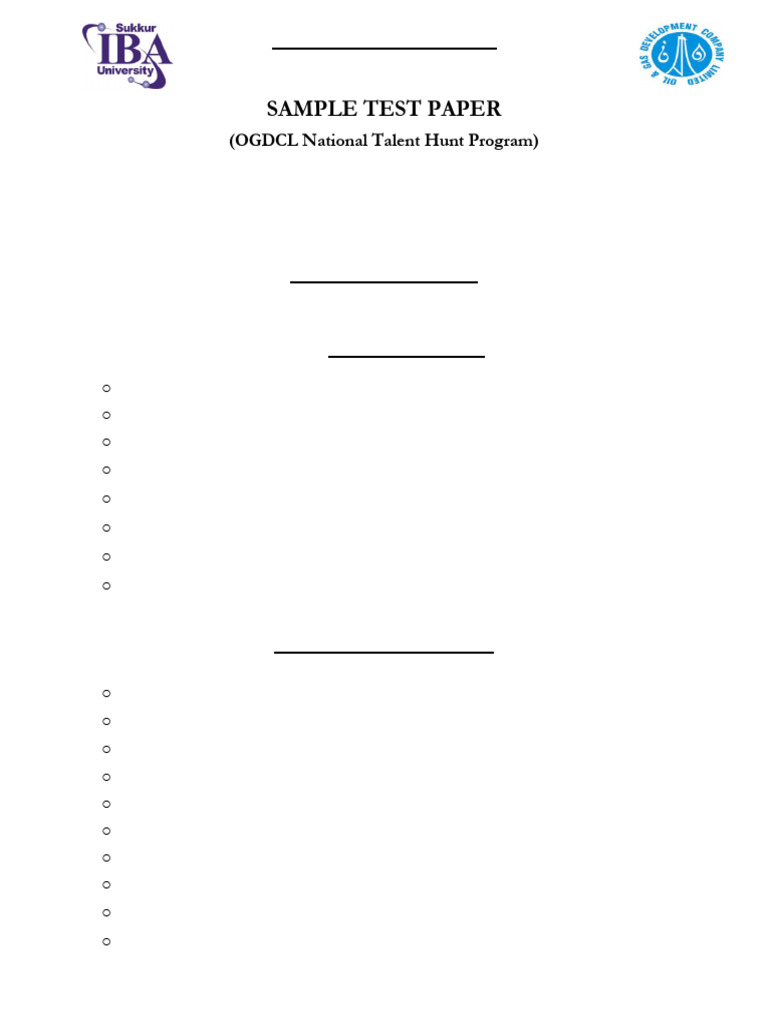 Sample Paper NTHP | PDF
