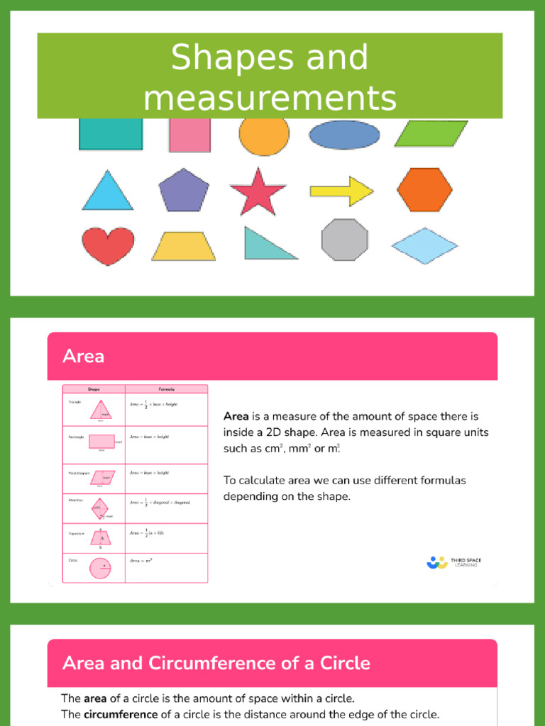 Shapes and Measurements | PDF