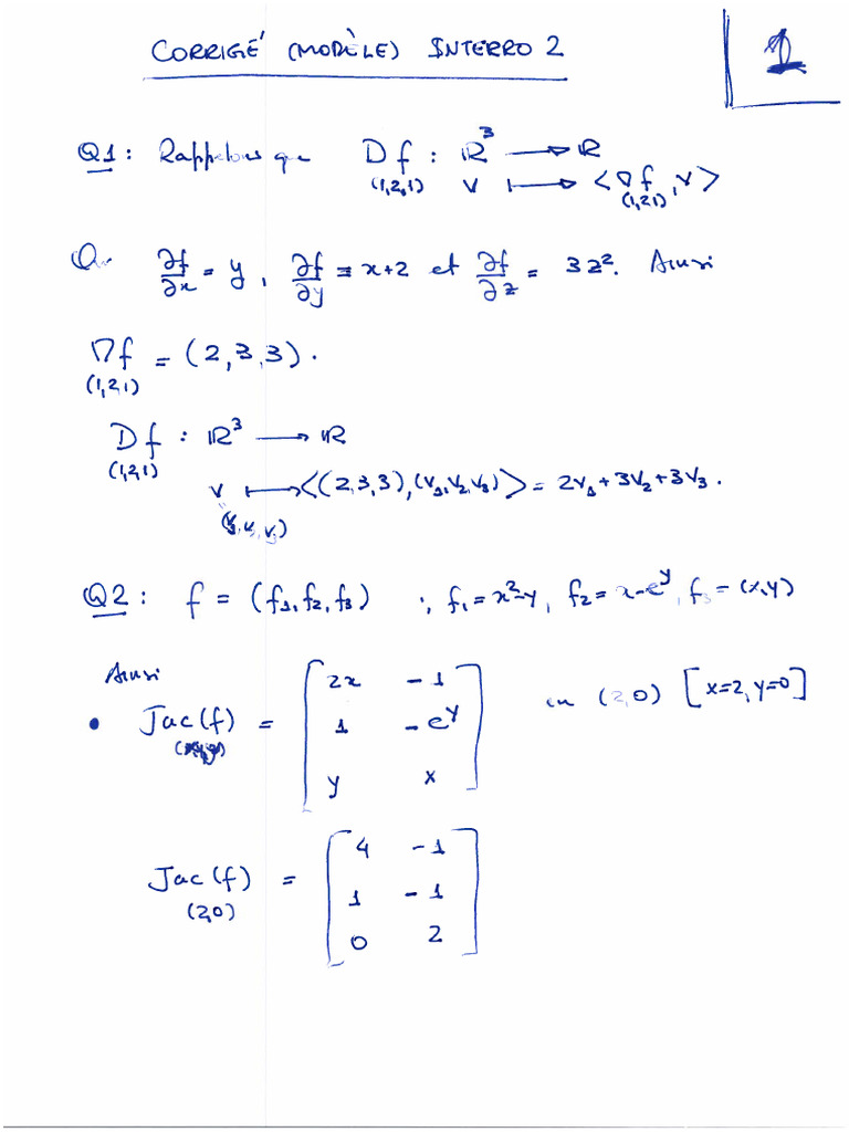 Math3 CC2 Corrigé | PDF