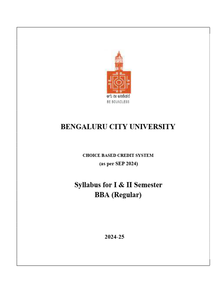 BBA - Regular UG Syllabus SEP | PDF