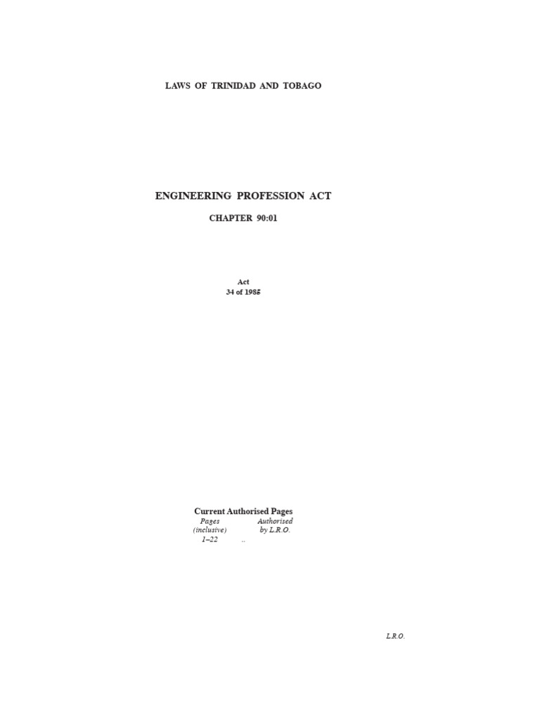 Engineering Profession Act 34 of 1985 | PDF