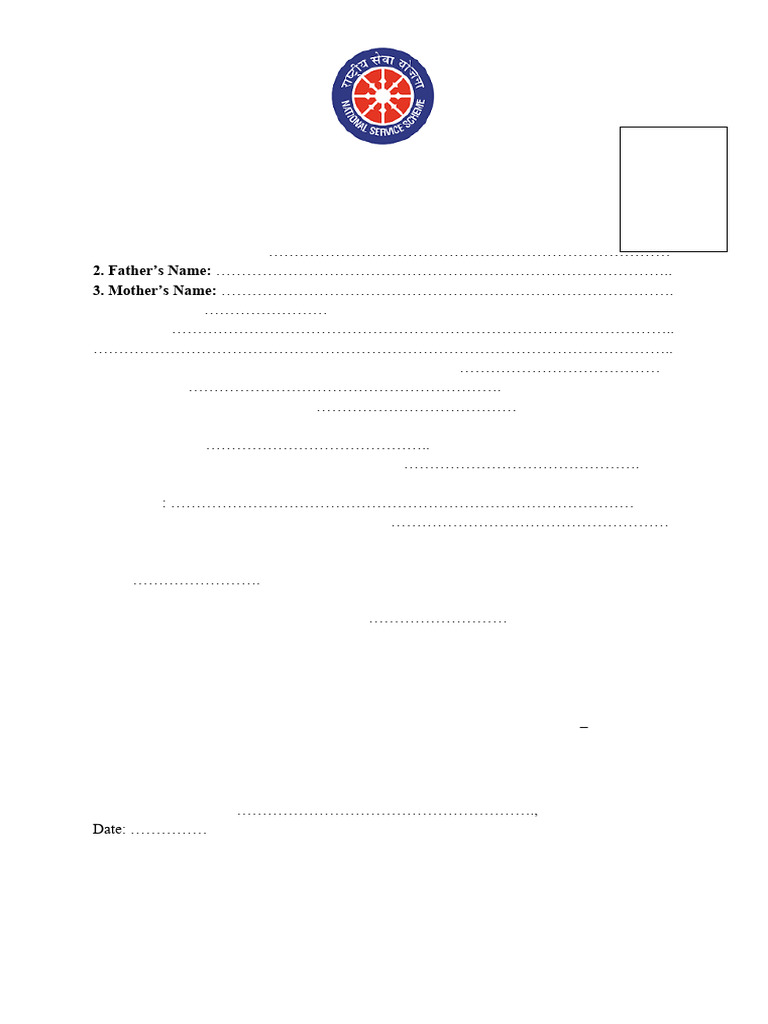 NSS Enrolment Form 2024-26 | PDF