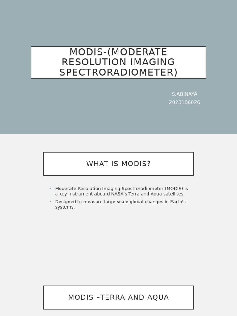 Environmental Modis | PDF