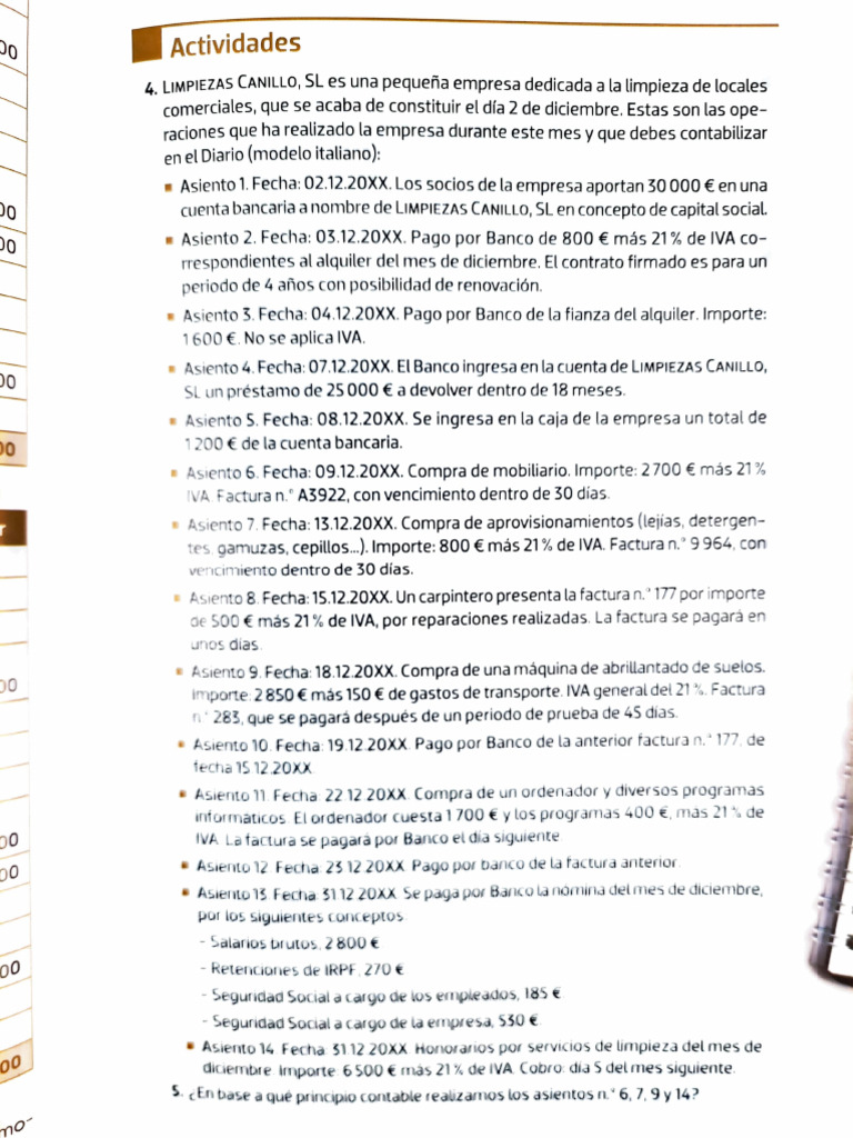 Ejercicio Contabilizar Ud. I | PDF