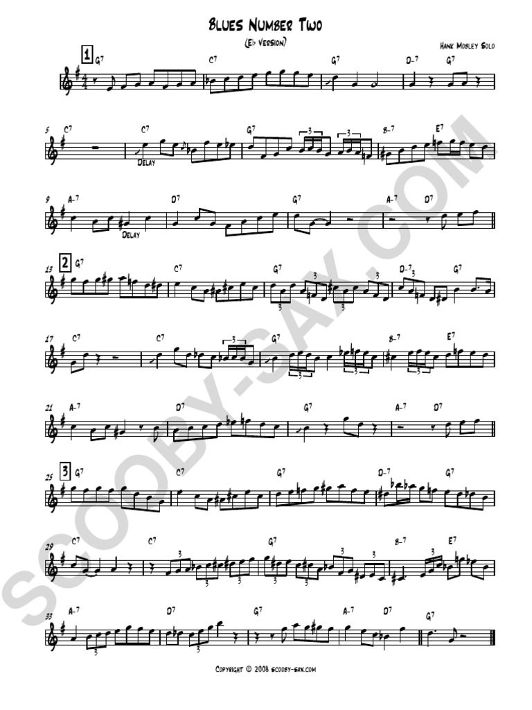 Blues Number Two - Eb | PDF