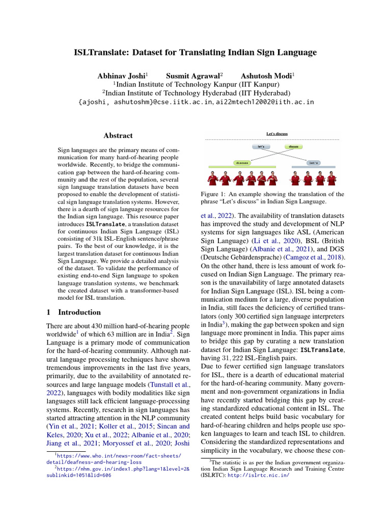 ISLTranslate:Datasetfortranslating ISL | PDF