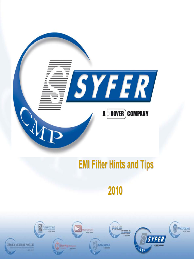 Syfer EMI FilterHintsTips | PDF