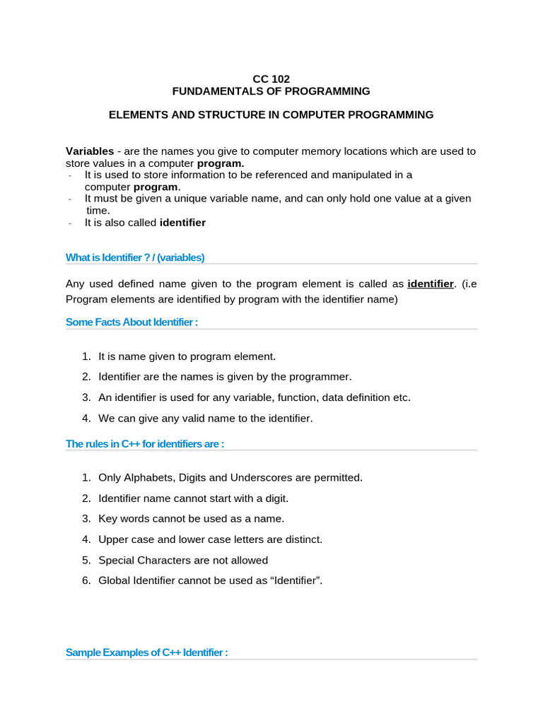 Elements Structures 1 | PDF