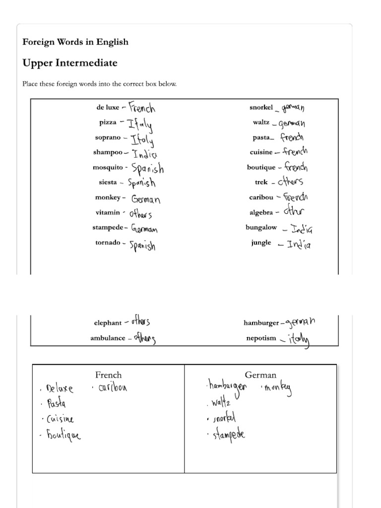 Foreign Words | PDF