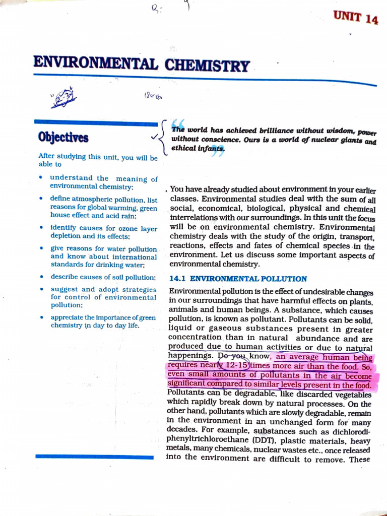 Environmental Chemistry | PDF