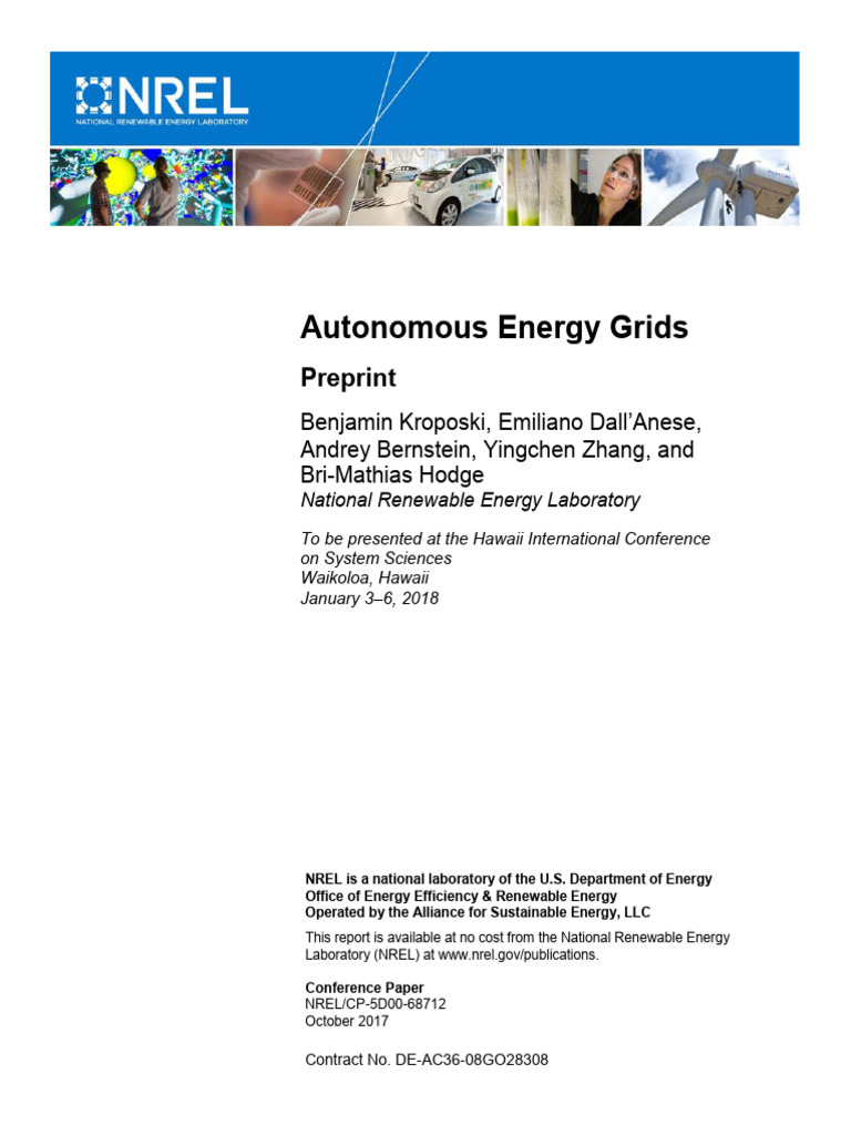 Autonomous Energy Grids | PDF