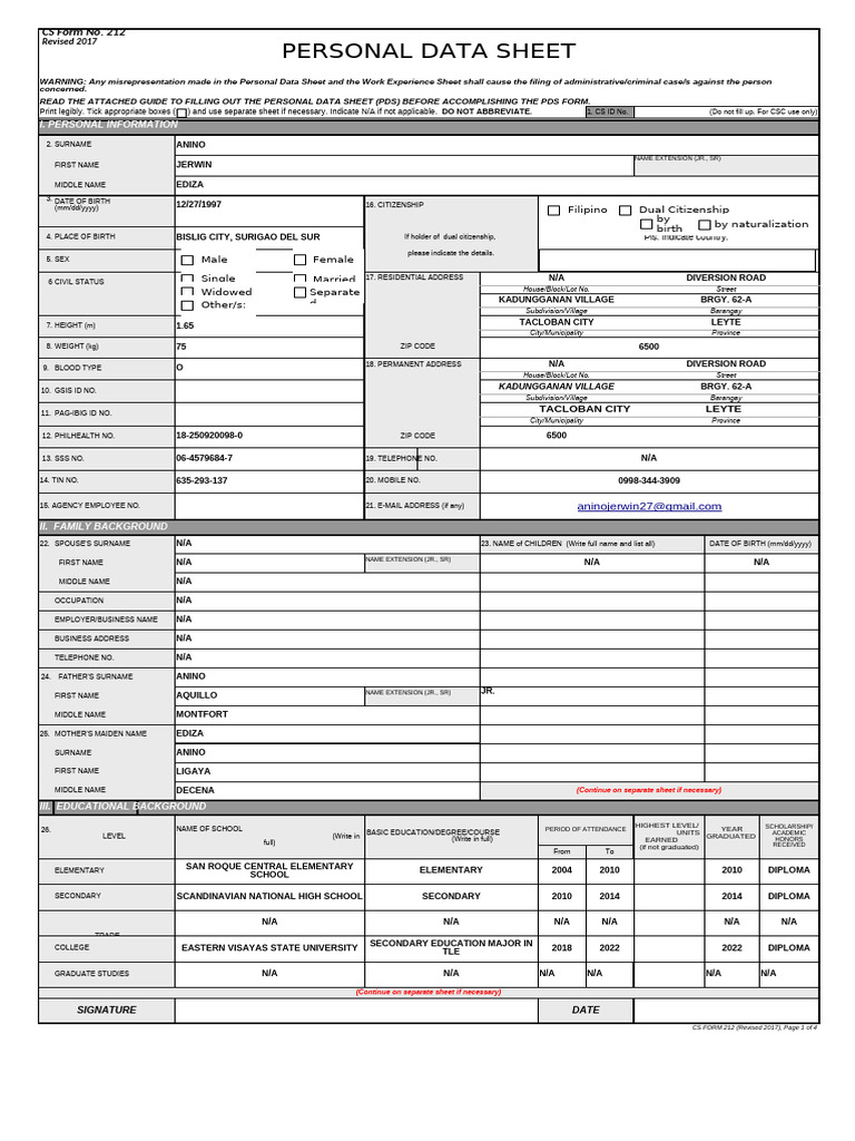 Jerwin PDS New | PDF