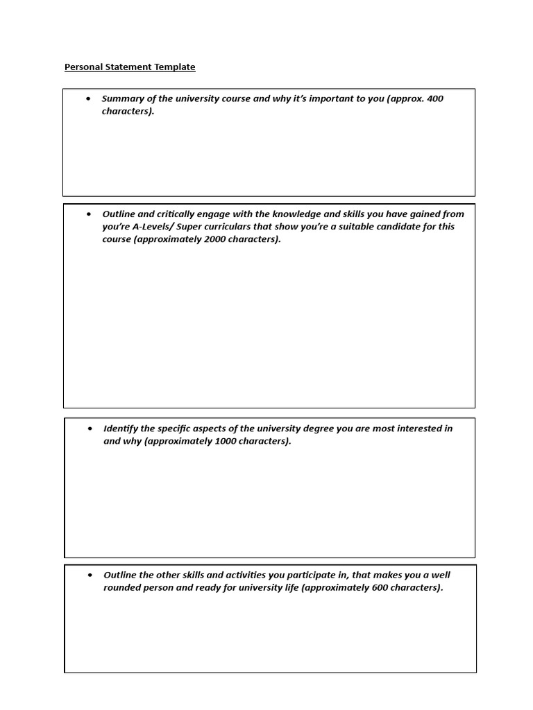 Personal Statement Pdf