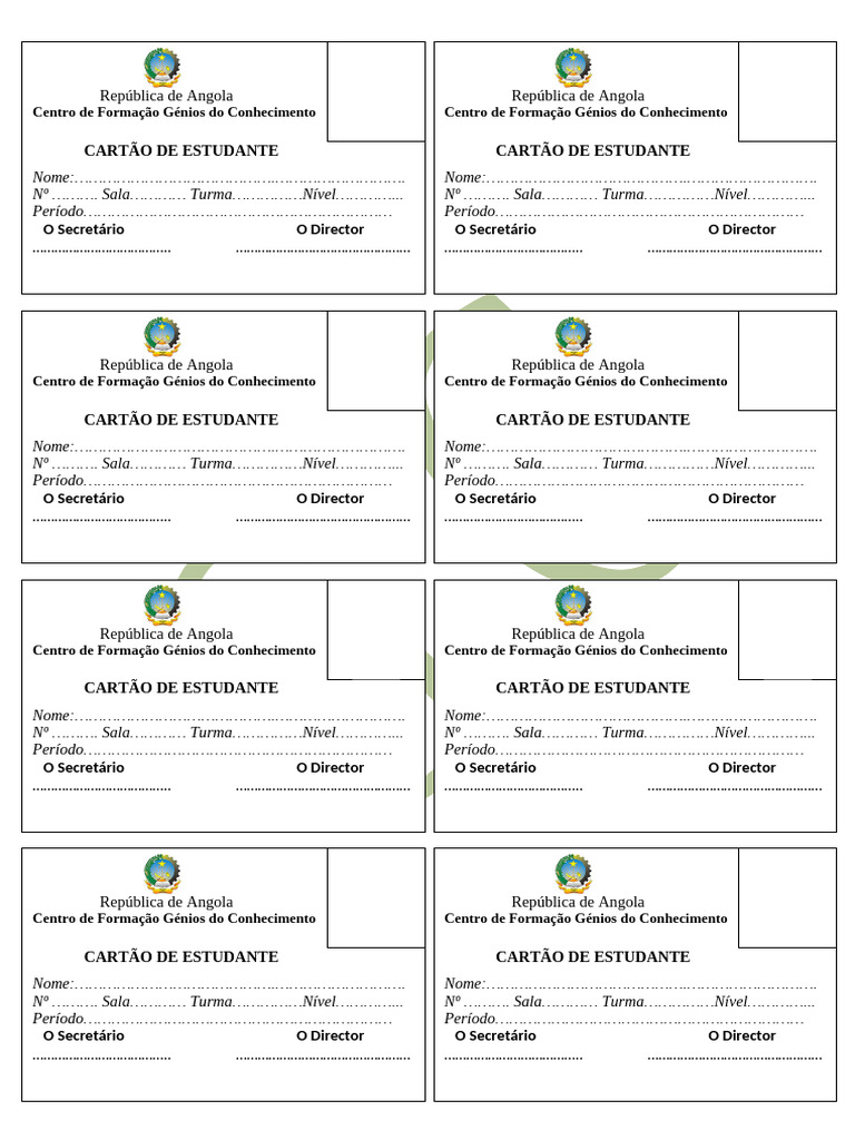 Cartão de Estudante | PDF