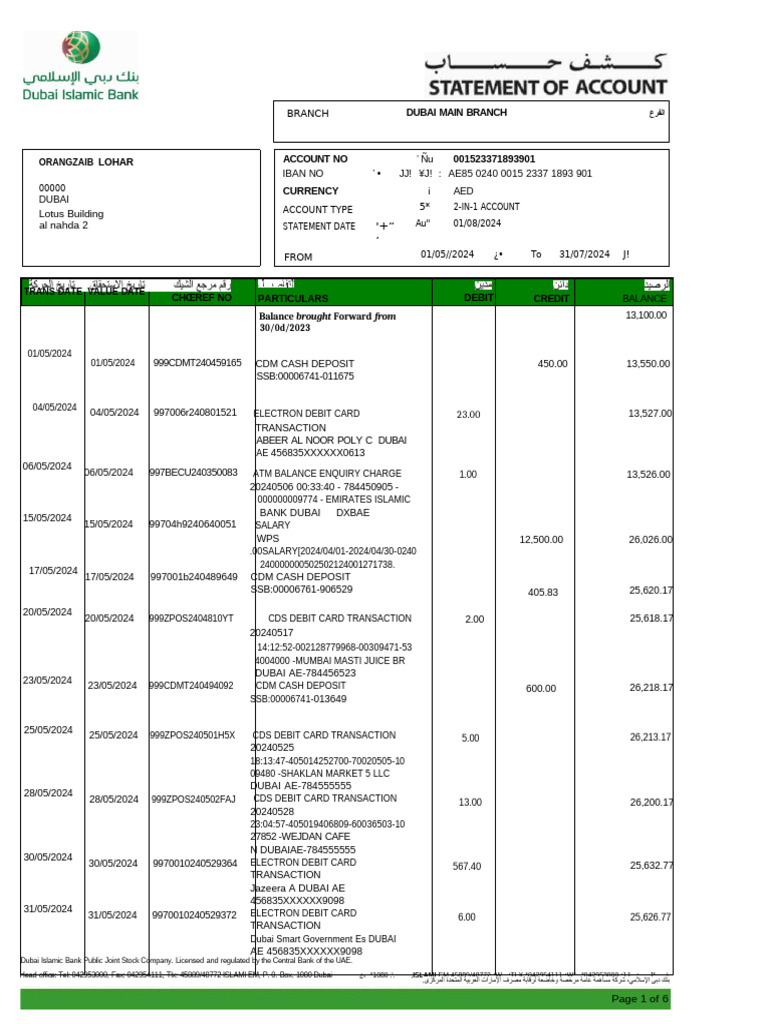 Statement All Till August 2024 | PDF