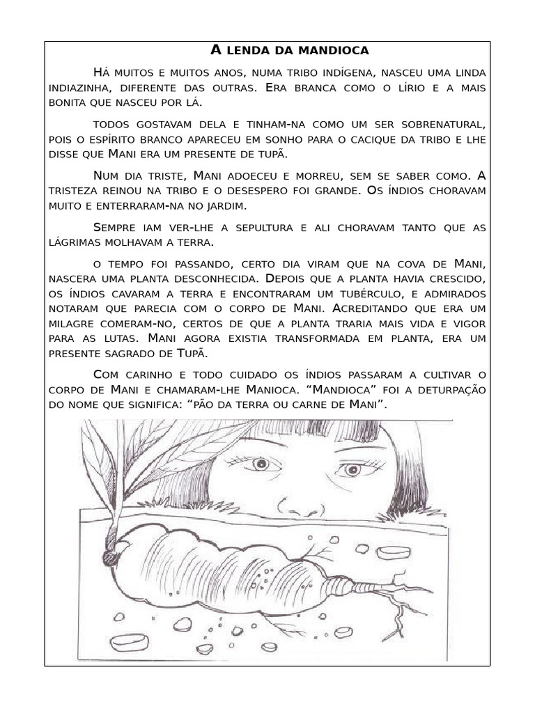 A Lenda Da Mandioca | PDF