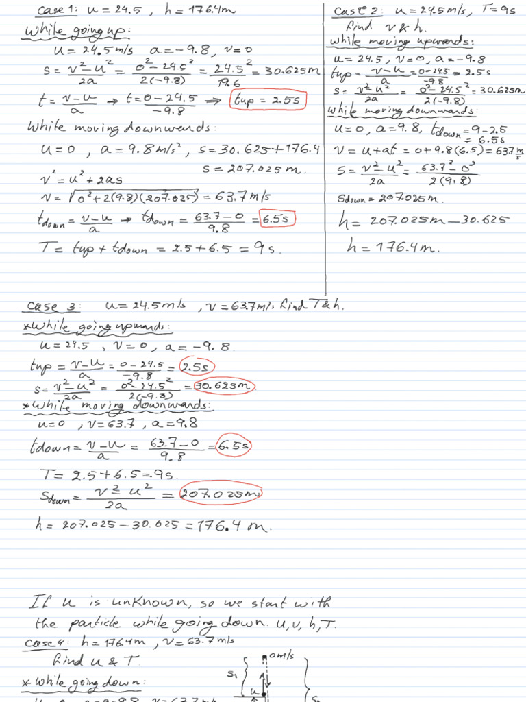 Vertical Projection From A Point H Metres Above The Ground. | PDF