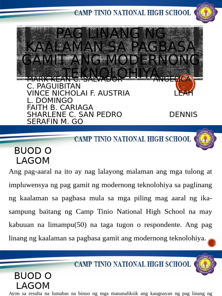 PPT-pag Linang NG Kaalaman Sa Pagbasa Gamit Ang Modernong Teknolohiya | PDF