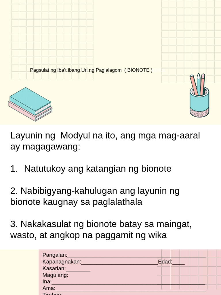 Bionote PPT 4 | PDF
