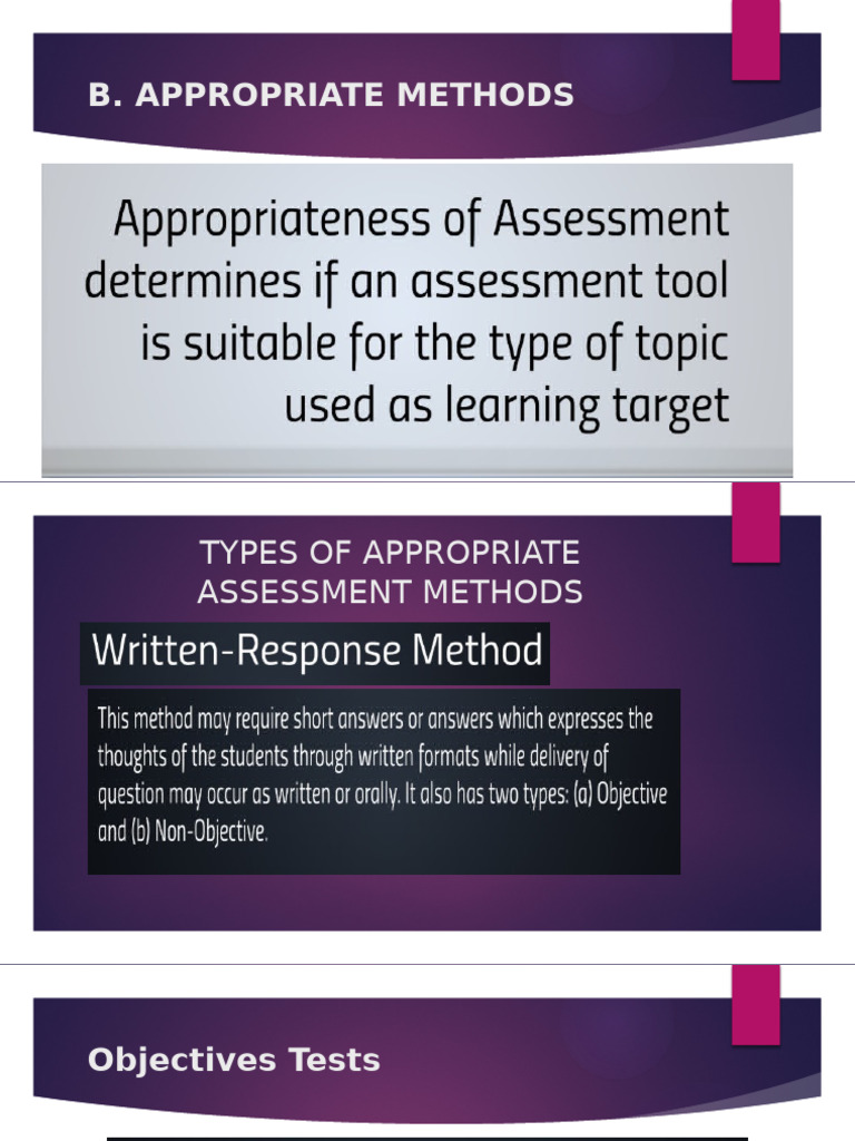 Effective Assessment Methods Overview | PDF | Educational Assessment | Rubric (Academic)