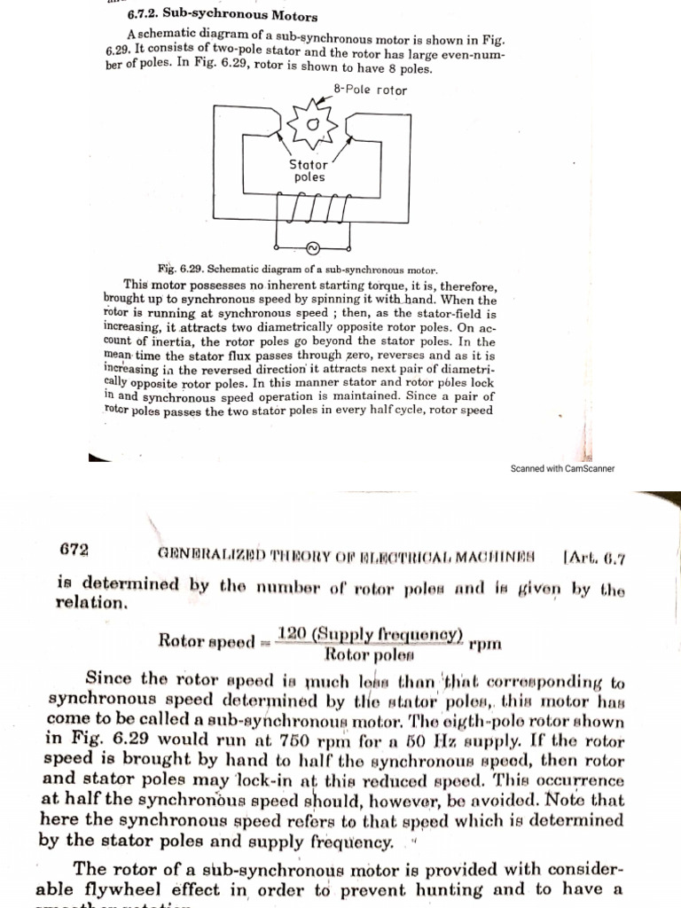 Sub - synchronous Motor | PDF