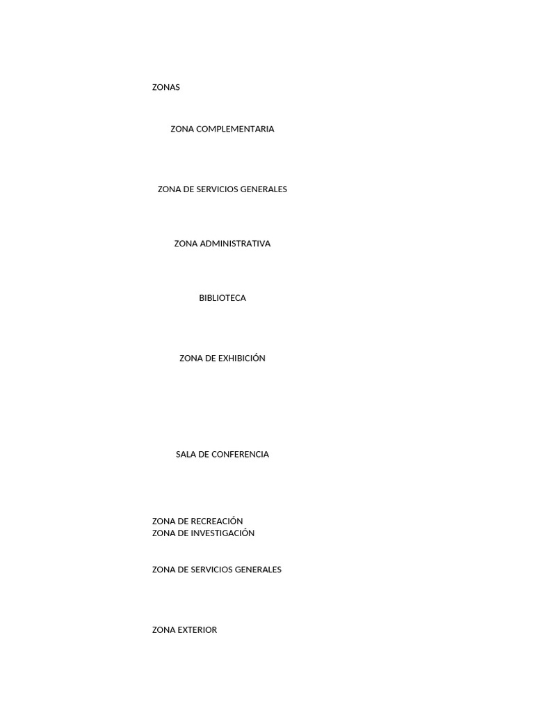 Programa Arquitectonico - Museo | PDF