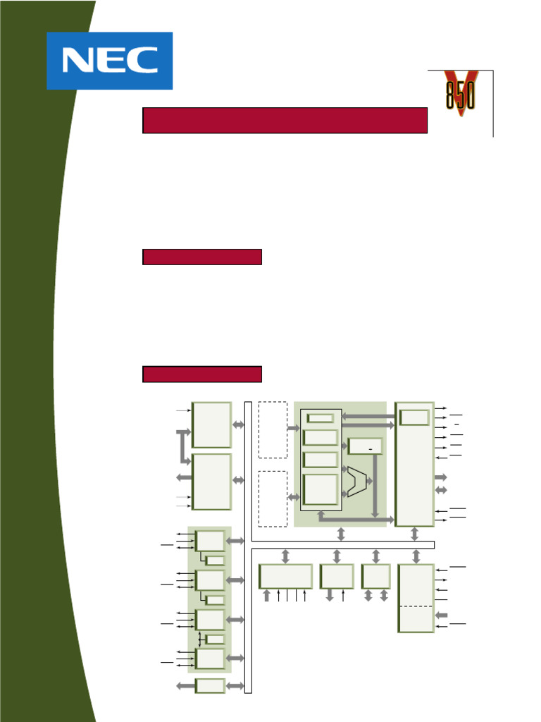 Nec V853 Microcontroller | PDF