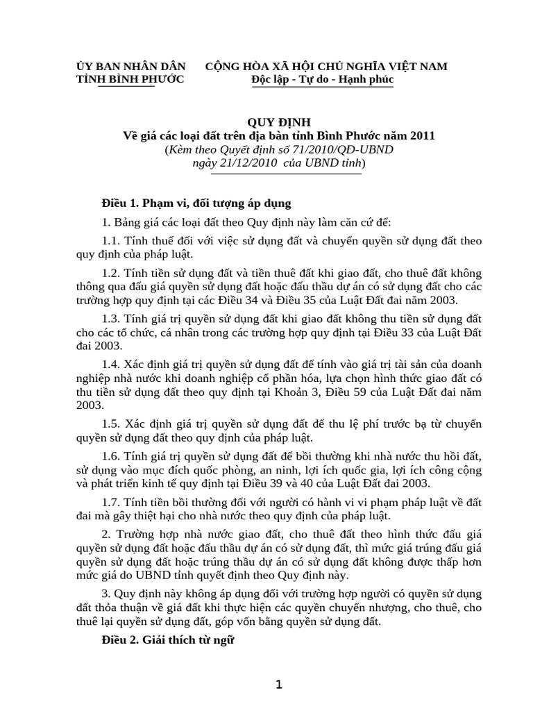 KT QD 71 (Quy Dinh) | PDF