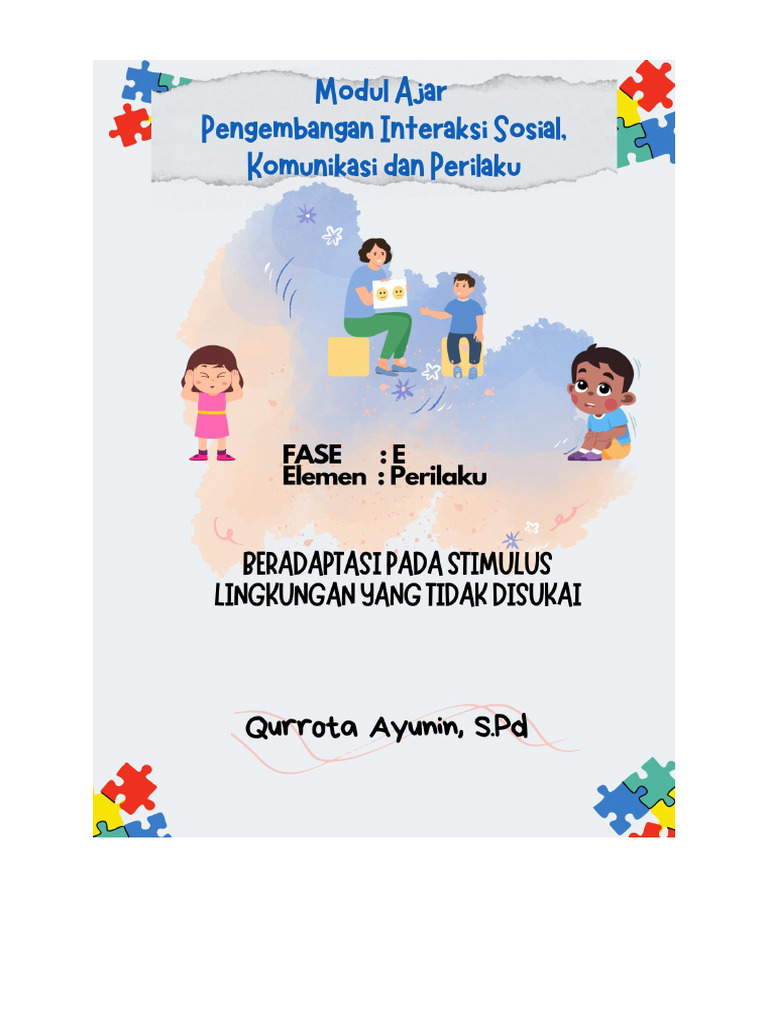 Modul Ajar Progsus Dengan Autisme - Beradaptasi Pada Stimulus Lingkungan Yang Tidak Disukai ...