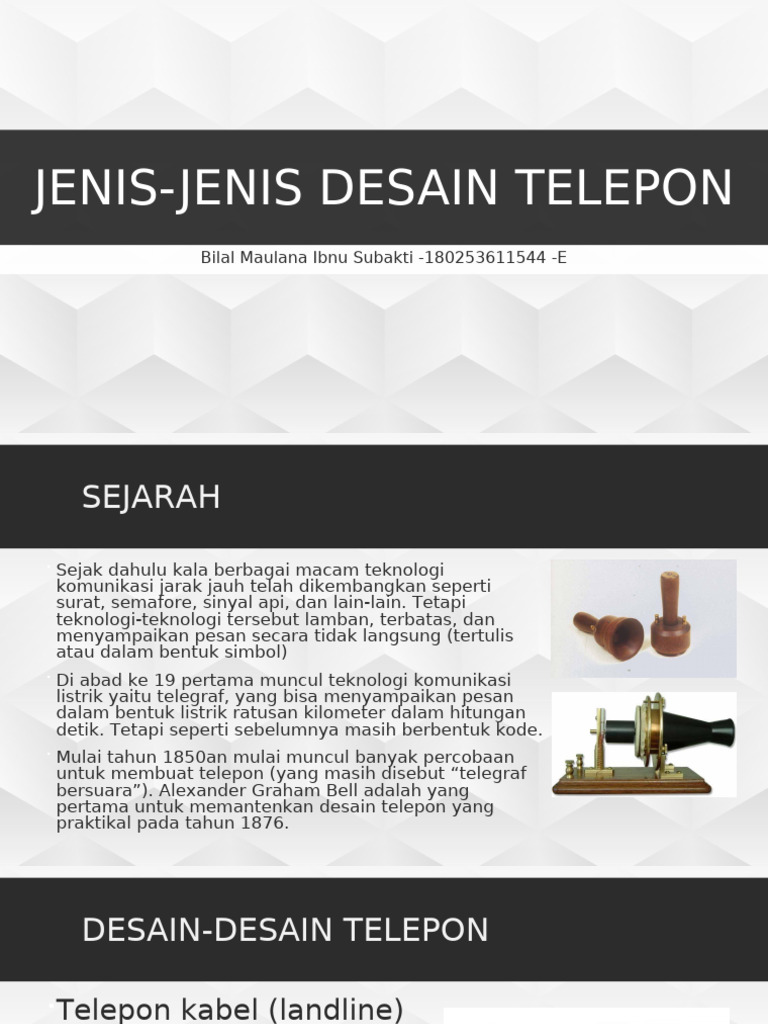 Jenis-Jenis Desain Telepon | PDF