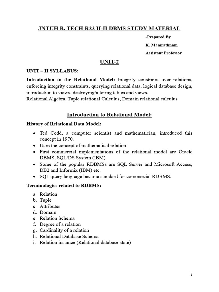 UNIT-2_Study_Material | PDF