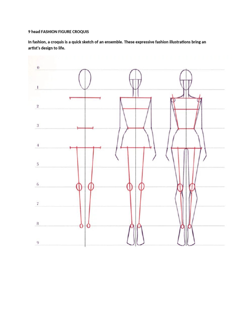 9 Head FASHION FIGURE CROQUIS | PDF