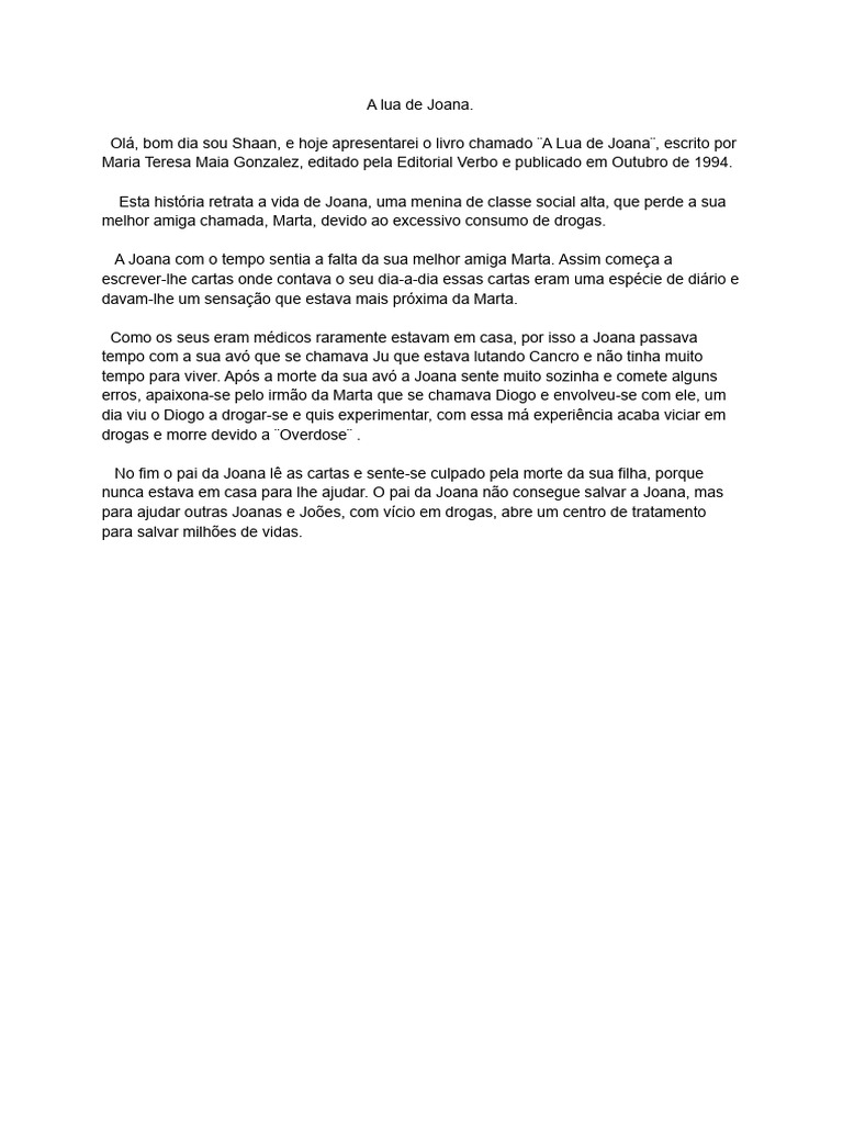 A Lua de Joana | PDF