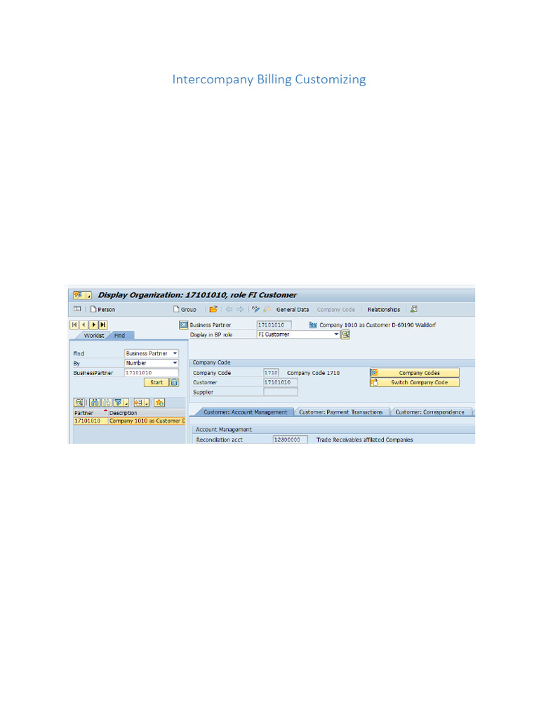 SAP Intercompany Billing - Customizing | PDF | Accounts Payable ...