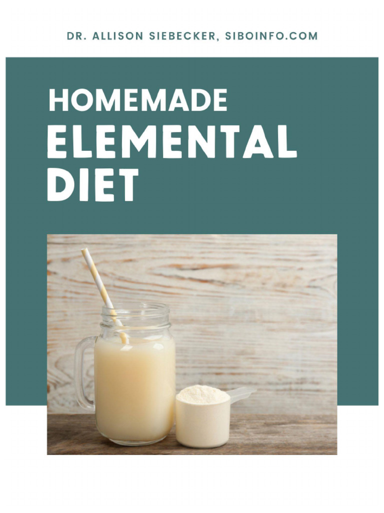 Homemade Elemental Diet DR Siebecker | PDF | Cocina, comidas y vino ...