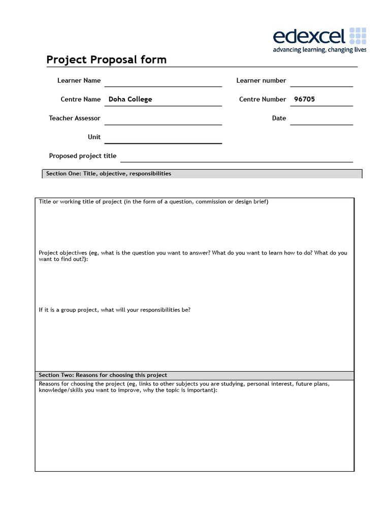 Project Proposal Form | PDF