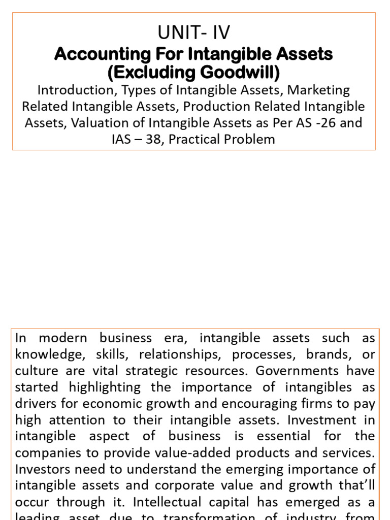 Accounting For Intangible Assets | PDF