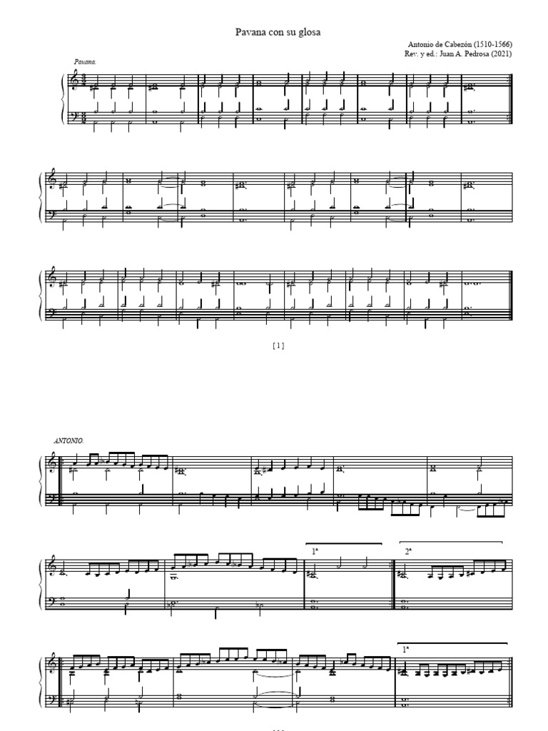 Pavana Con Su Glosa | PDF