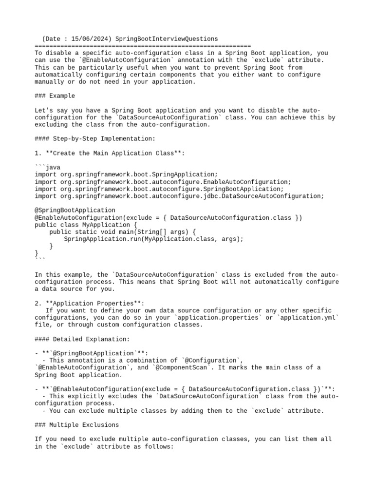 Spring Boot Interview Questions | PDF