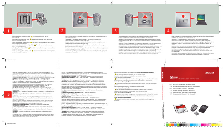 Microsoft Bluetooth Notebook Mouse 5000 User Manual | PDF