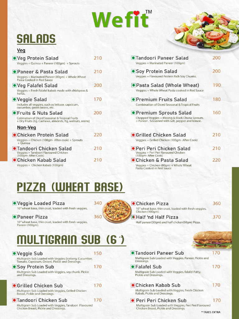 Wefit Menu 2024 | PDF