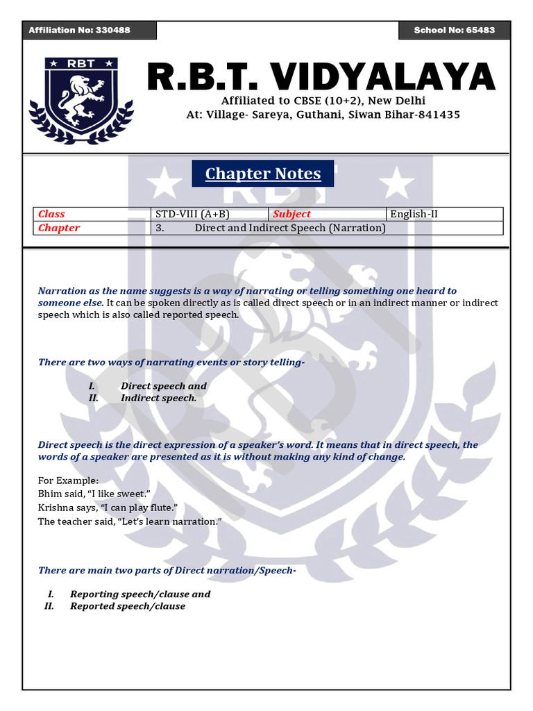 Narration Notes - Final | PDF