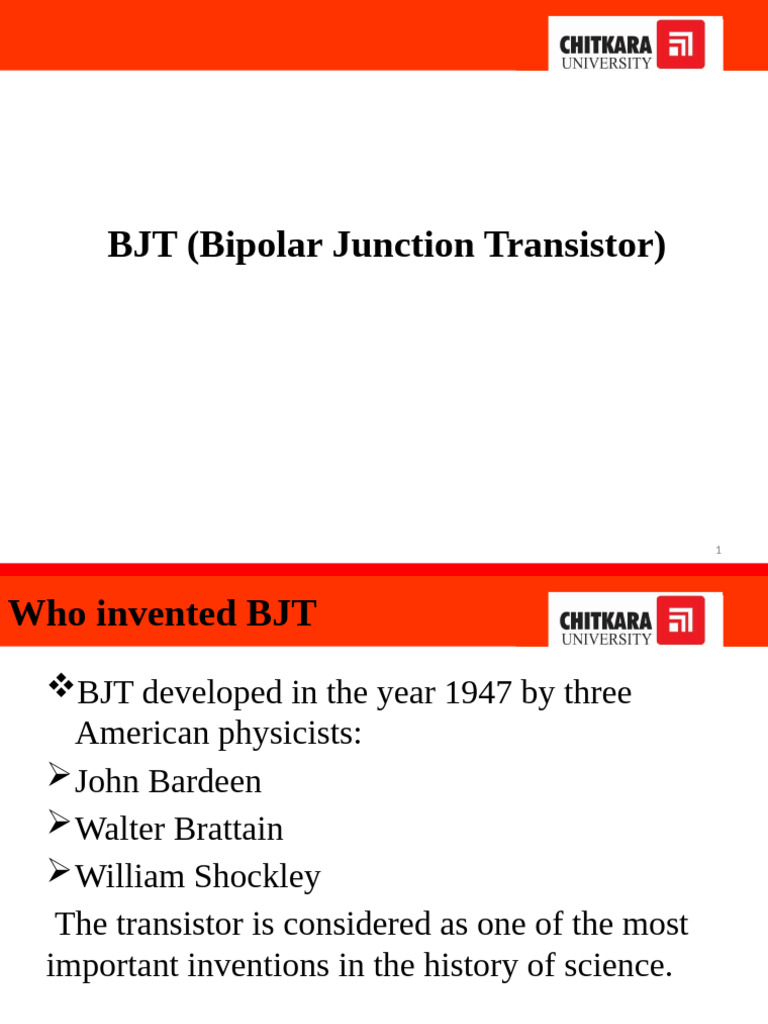 BJT (Bipolar Junction Transistor) | PDF