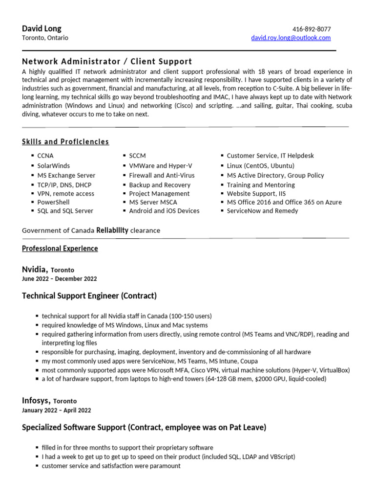 David_Support Engineer | PDF