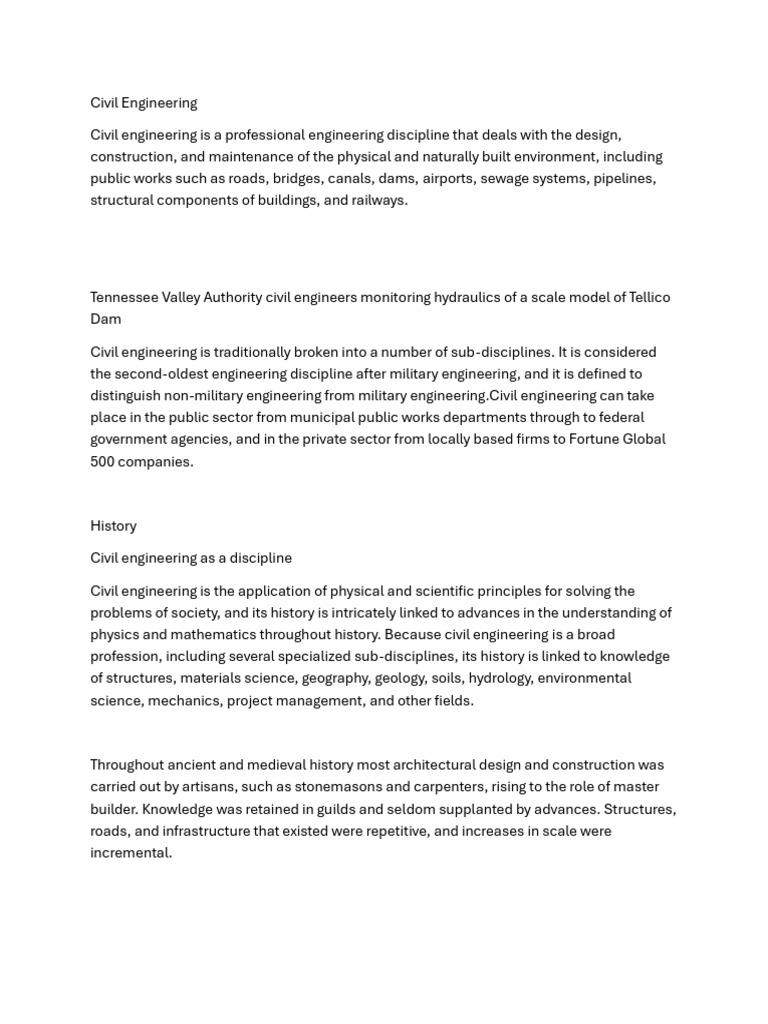History Of Civil Engineering Pdf
